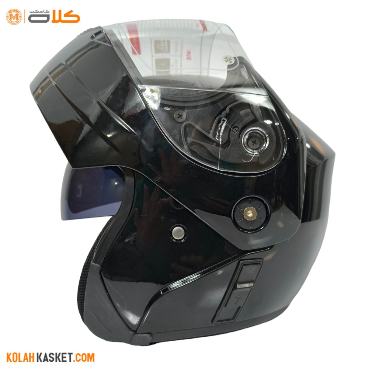 کلاه فک متحرک مشکی DA1 | مدل 102 Shiny - خرید کلاه کاسکت