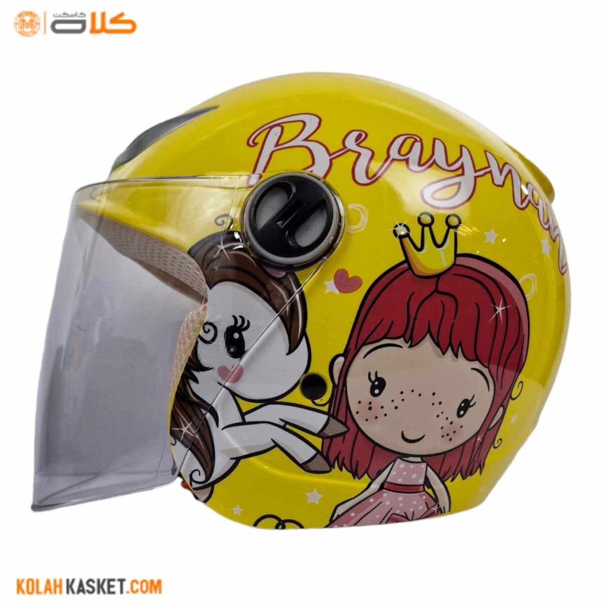 کلاه کاسکت بچگانه بدون فک ردلاین | Queen-Y