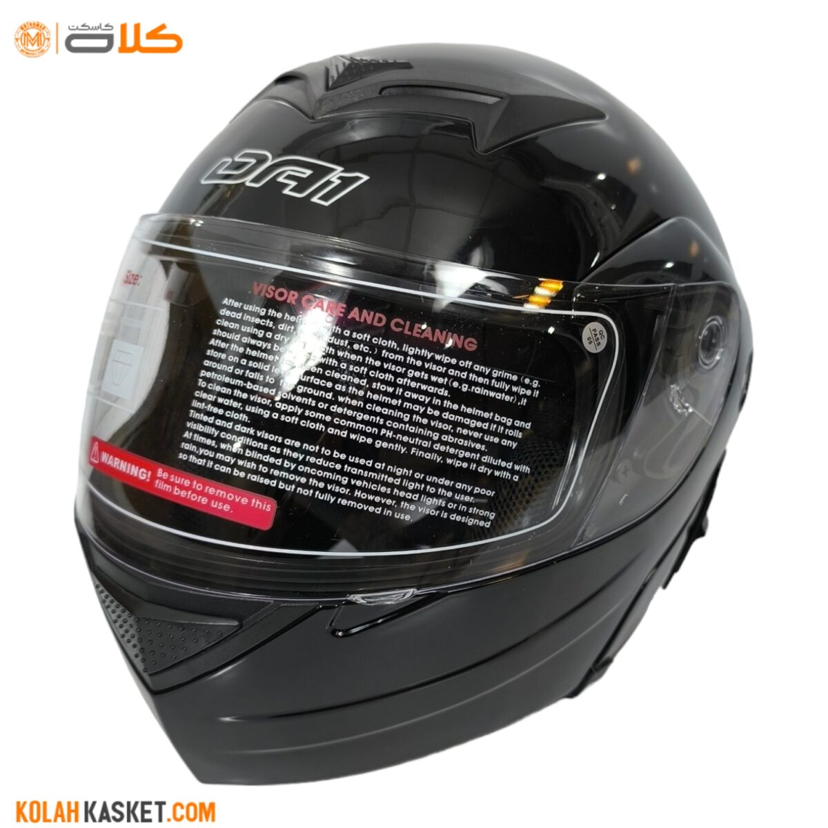 کلاه فک متحرک مشکی DA1 | مدل 102 Shiny - خرید کلاه کاسکت