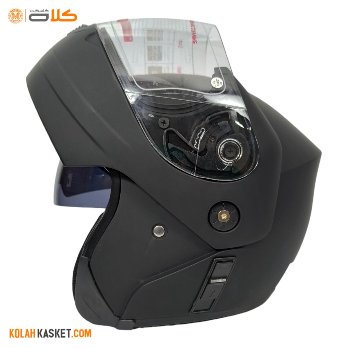 کلاه کاسکت فک متحرک مشکی مات عینک دار DA1 | مدل 102 Mat