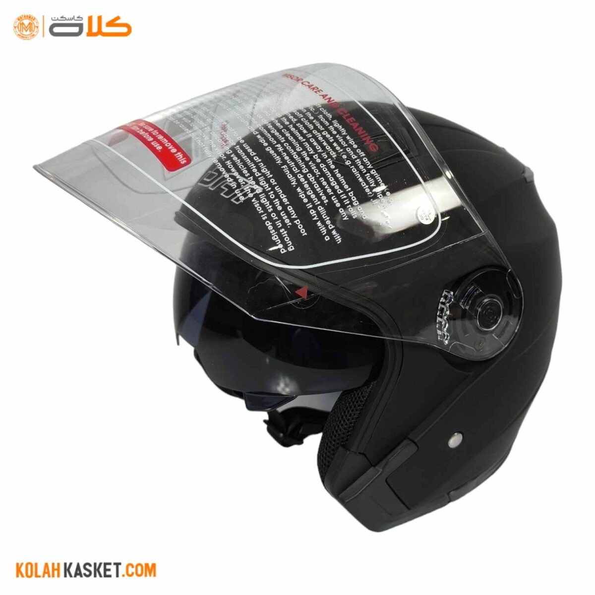 کلاه کاسکت بدون فک عینک دار مشکی DA1 | مدل 403 M BLK