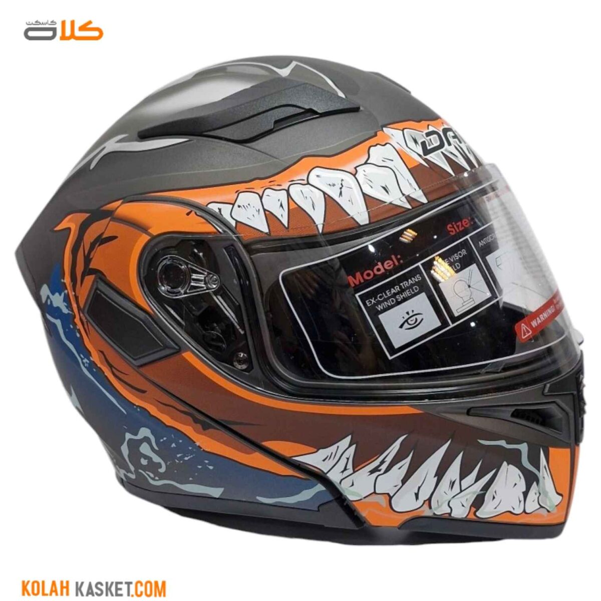 کلاه کاسکت فک متحرک DA1 مدل 102 ORG VENOM